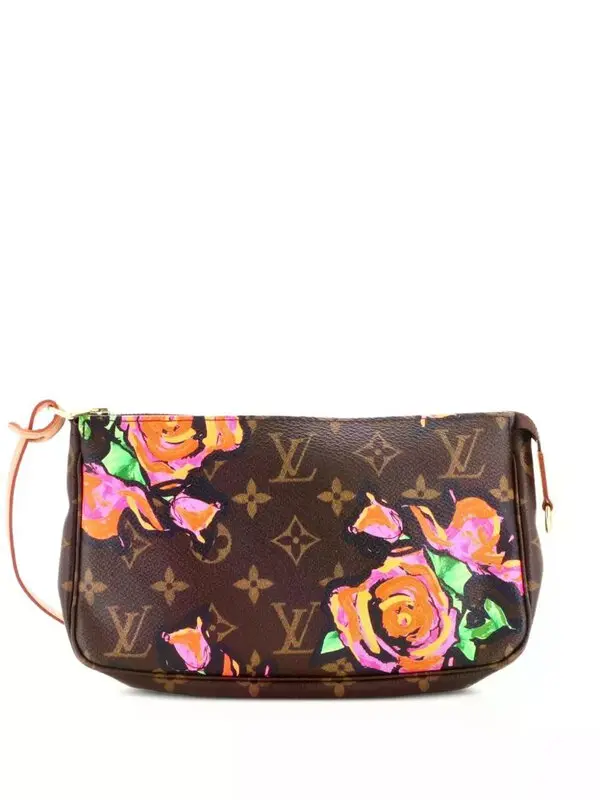 LOUIS VUITTON Pochette Accessoires Limited Edition Monogram Roses Shoulder Bag