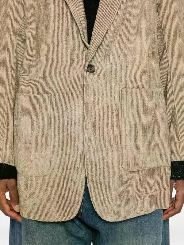 R13 Single-breasted Corduroy Oversized Blazer