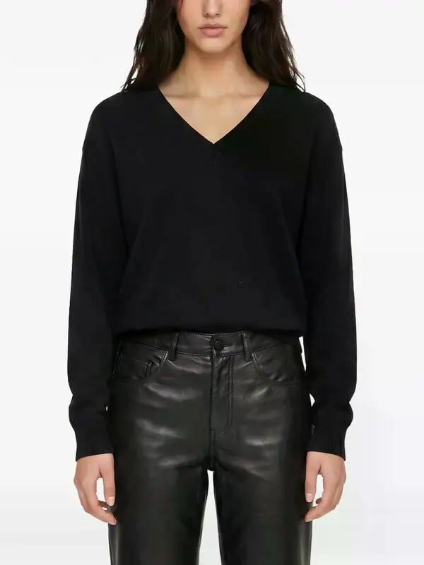 LANVIN Bow-detail V-neck Sweater