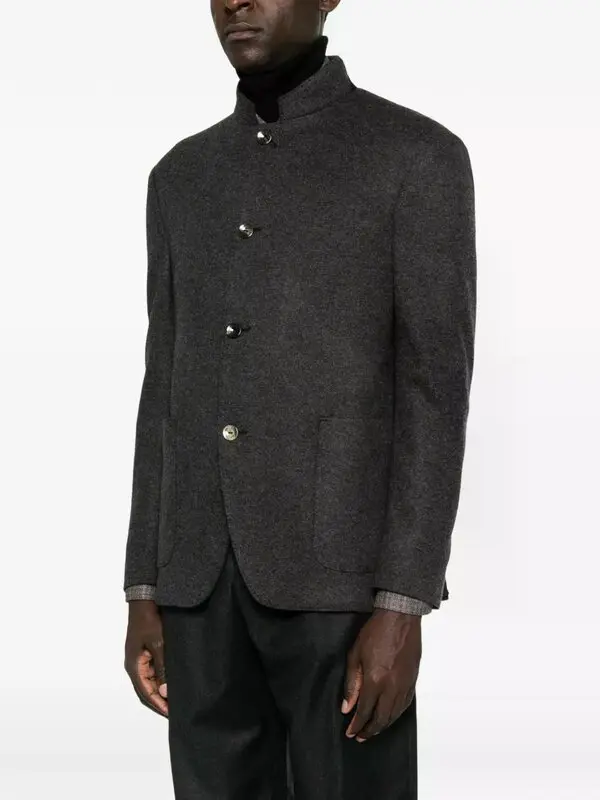 Agnona Button-up Mandarin-collar Blazer