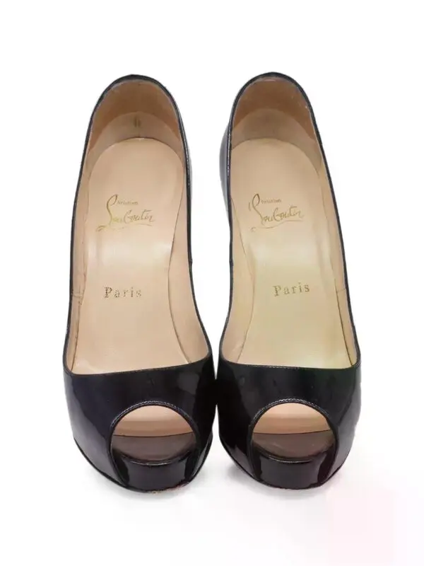 CHRISTIAN LOUBOUTIN 2000 Very Privé Platform Leather Pumps