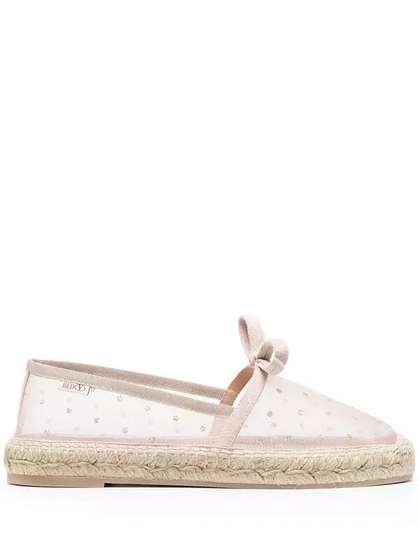 Red Valentino Point D'esprit Espadrilles - Pink