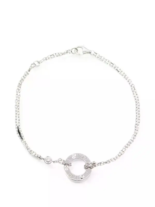 Cartier 2010s Love Circle Diamond Bracelet - Silver