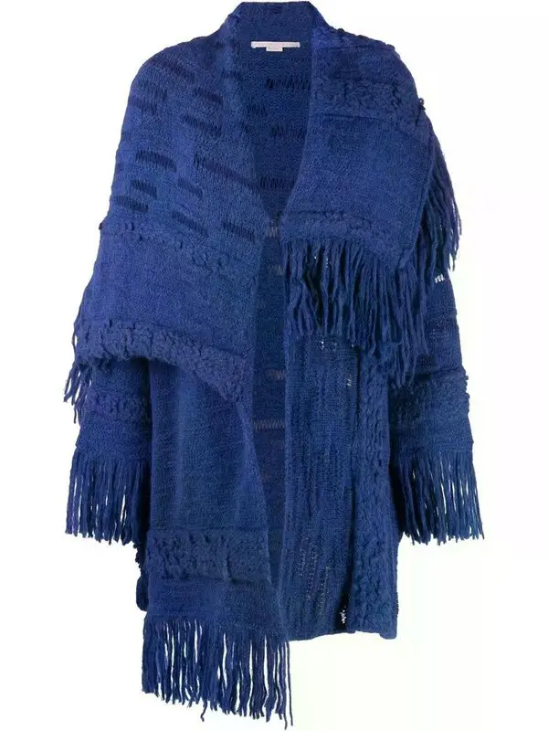 Stella McCartney Asymmetric Fringed Cardigan-coat