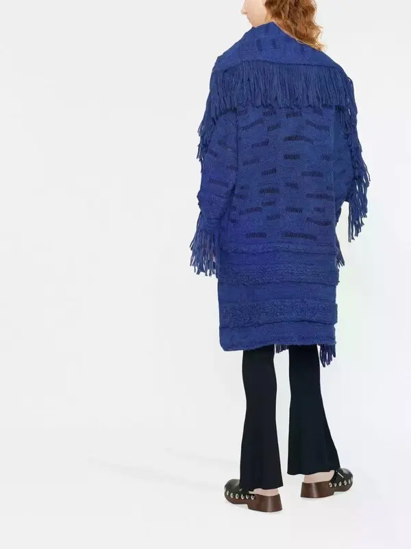 Stella McCartney Asymmetric Fringed Cardigan-coat