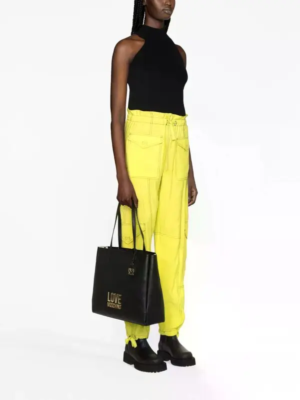 Moschino Logo Plaque Shoulder Bag