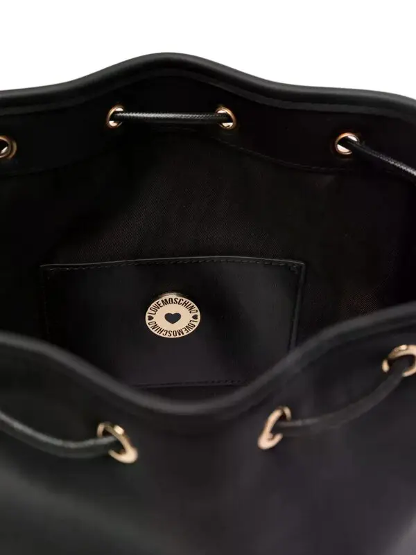 Moschino Logo-lettering Drawstring Bucket Bag