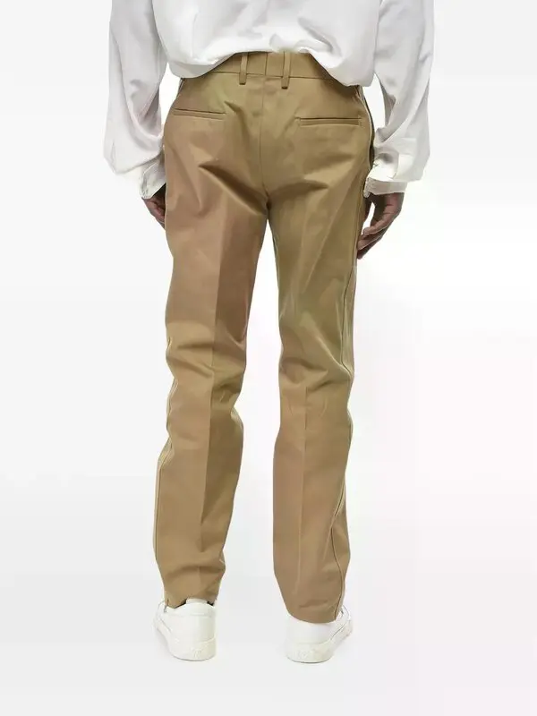 JIL SANDER Flat-front Cotton-twill Trousers