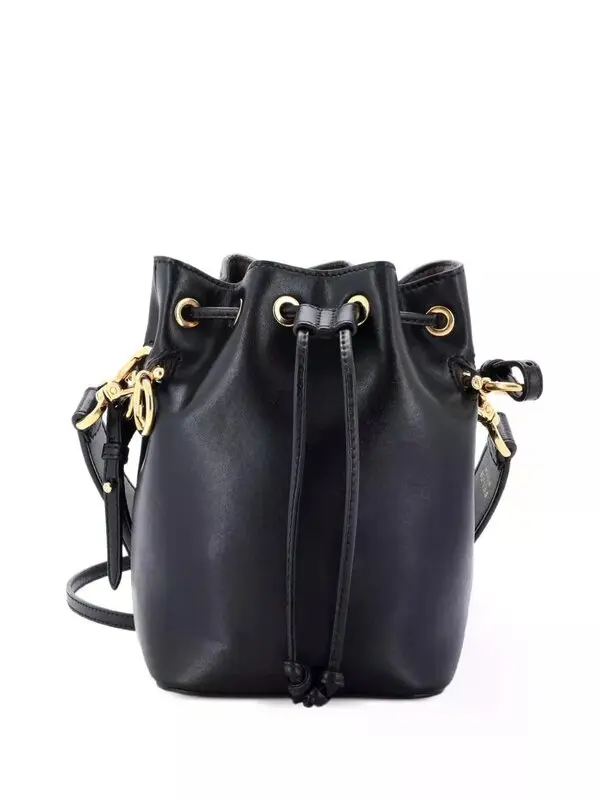 Fendi Mon Tresor Leather Mini Bucket Bag - Black