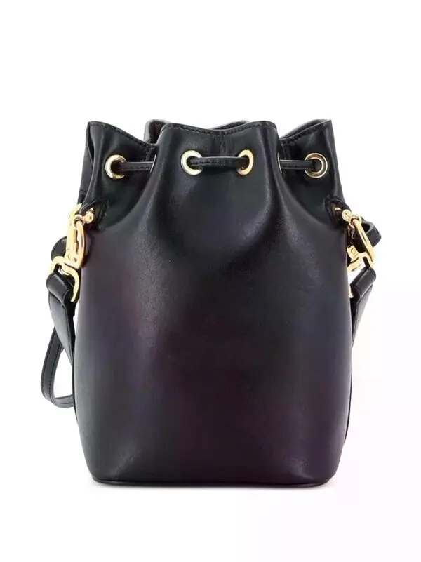 Fendi Mon Tresor Leather Mini Bucket Bag - Black