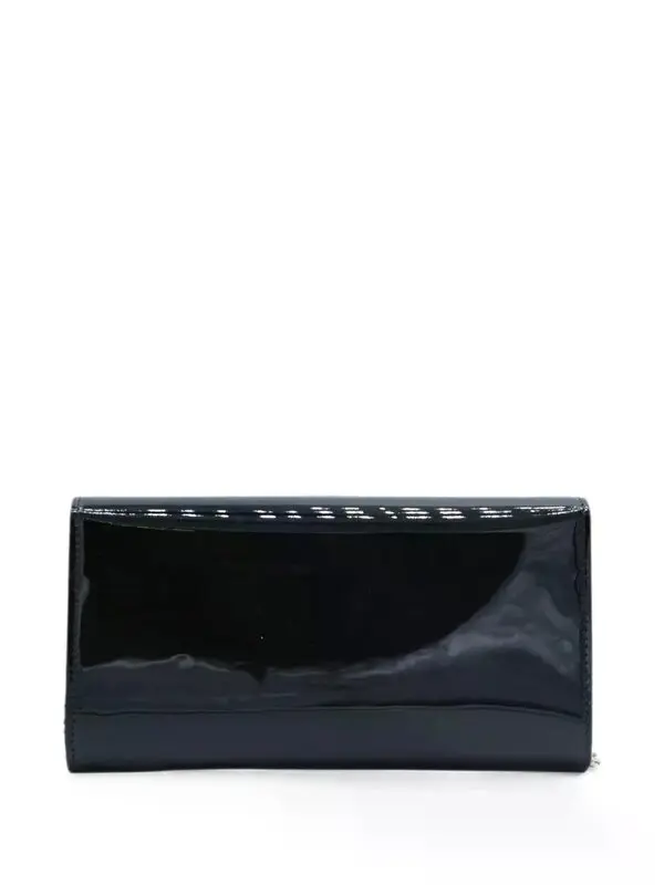 JIMMY CHOO Patent Leather Clutch With Chain Strap - Black