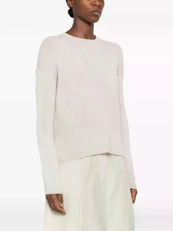 ALLUDE Ribbed-knit Drop-shoulder Cashmere Sweater