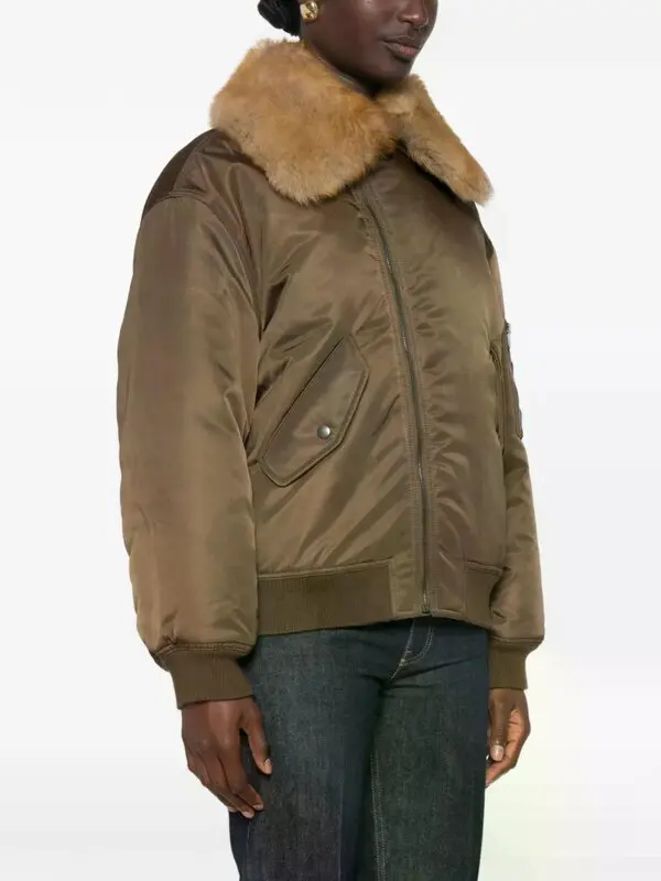 Saint Laurent Fur-collar Bomber Jacket