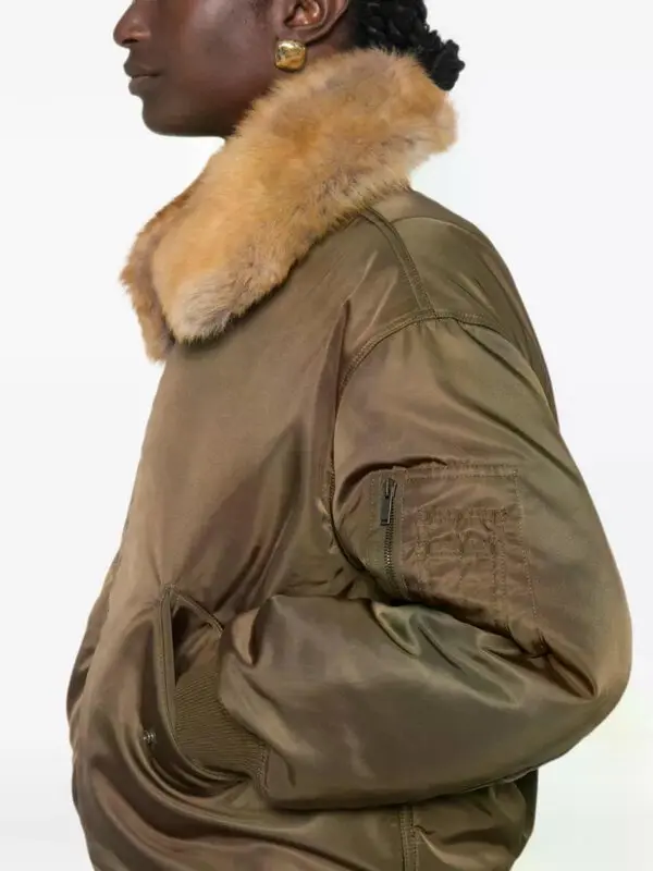 Saint Laurent Fur-collar Bomber Jacket