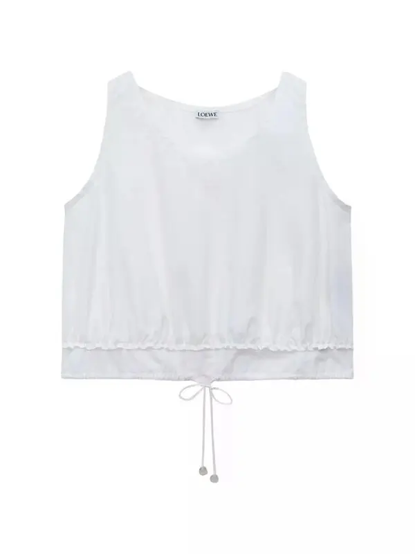 Loewe Anagram-embroidered Drawstring Tank Top - White