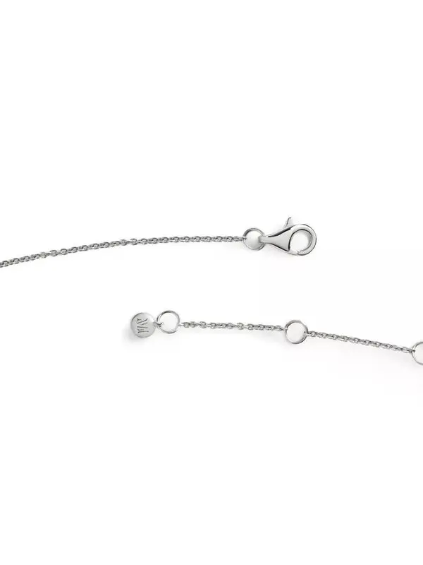 Monica Vinader Tone Hammered Effect Square Pendant Necklace