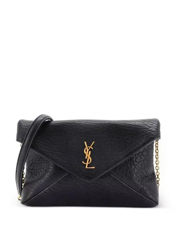 Saint Laurent Cassandra Pouch On Chain Leather Small Crossbody Bag - Black