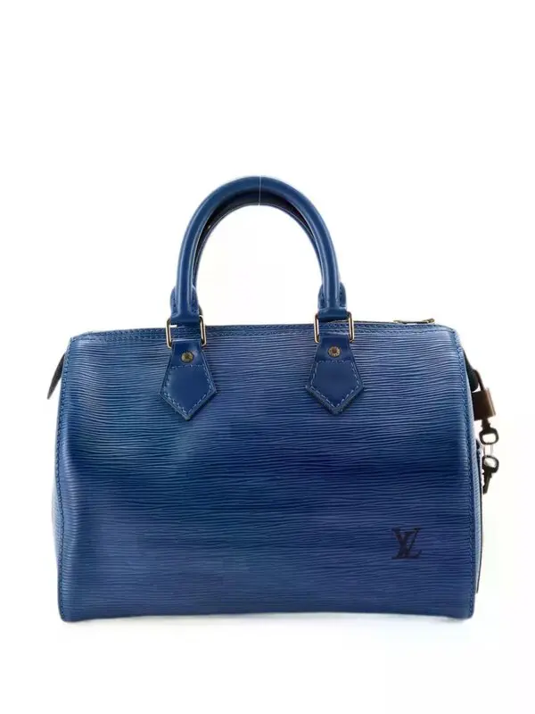 LOUIS VUITTON Speedy Handbag Epi Leather 25 Satchel - Blue