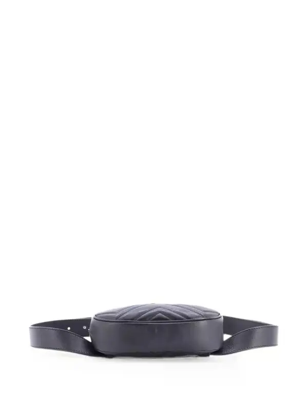 Gucci Gg Marmont Matelassé Leather Belt Bag - Black