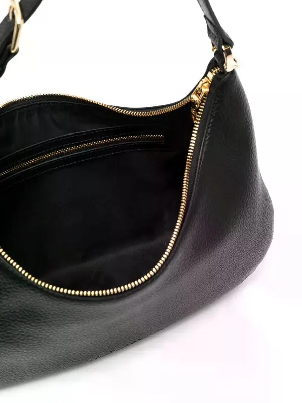 Moschino Grained Logo Shoulder Bag