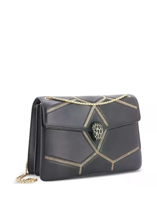 BVLGARI Glam Rebel Serpenti Forever Chain Embellished Quilted Leather Medium Shoulder Bag