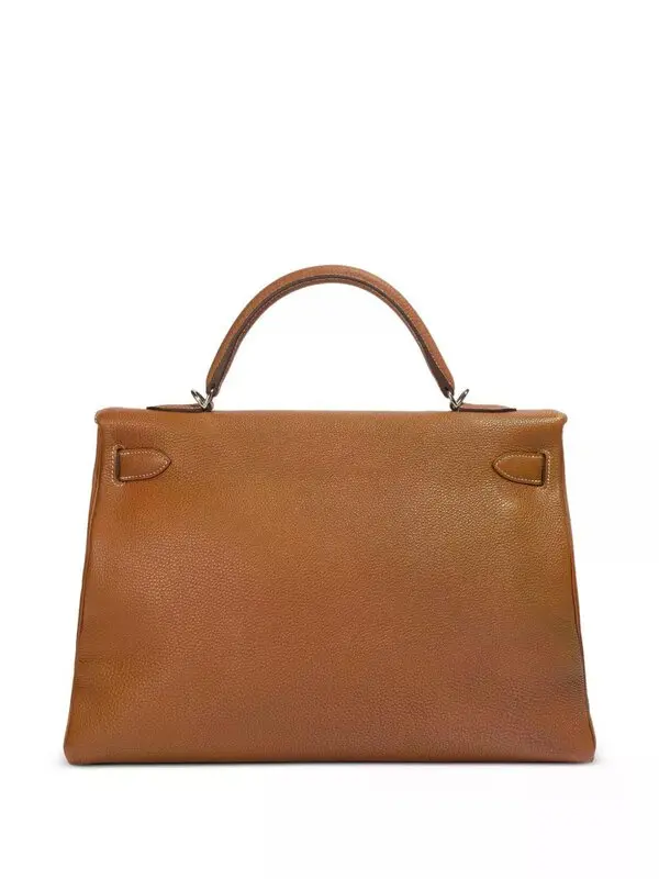 Hermès 40 Kelly Leather Tote Bag - Brown