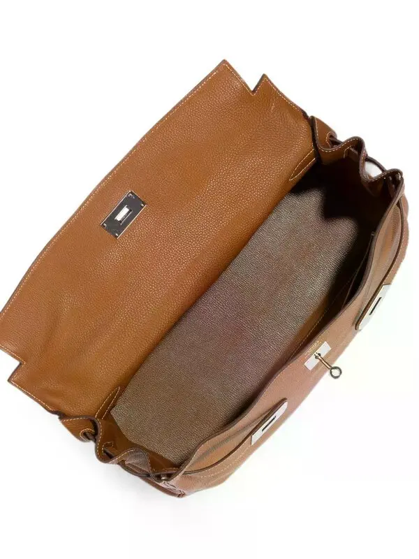 Hermès 40 Kelly Leather Tote Bag - Brown