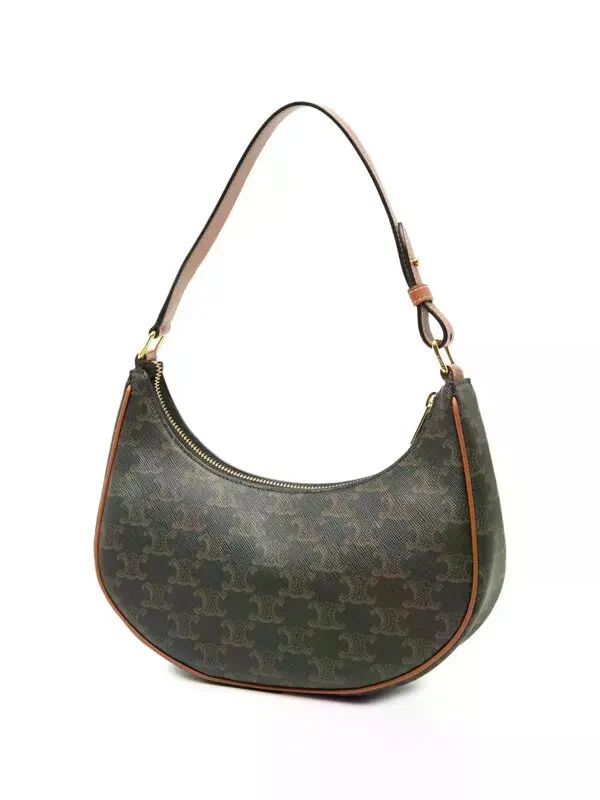 Celine Triomphe Coated Canvas Ava Shoulder Bag - Brown