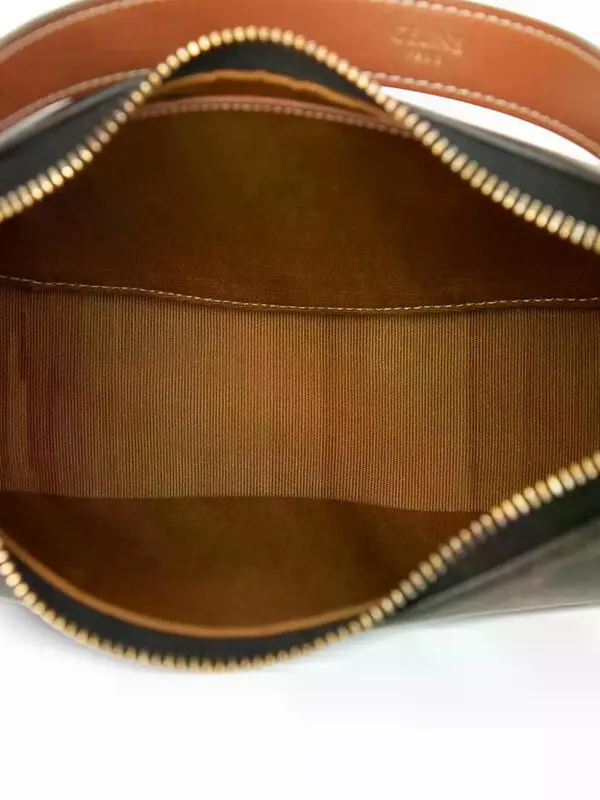 Celine Triomphe Coated Canvas Ava Shoulder Bag - Brown