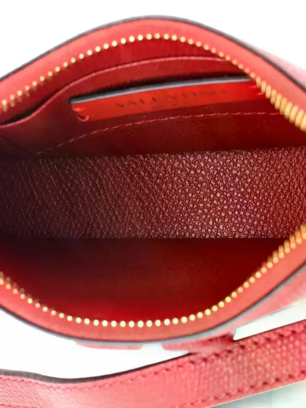 Valentino Garavani Vlogo Leather Mini Hobo Bag - Red