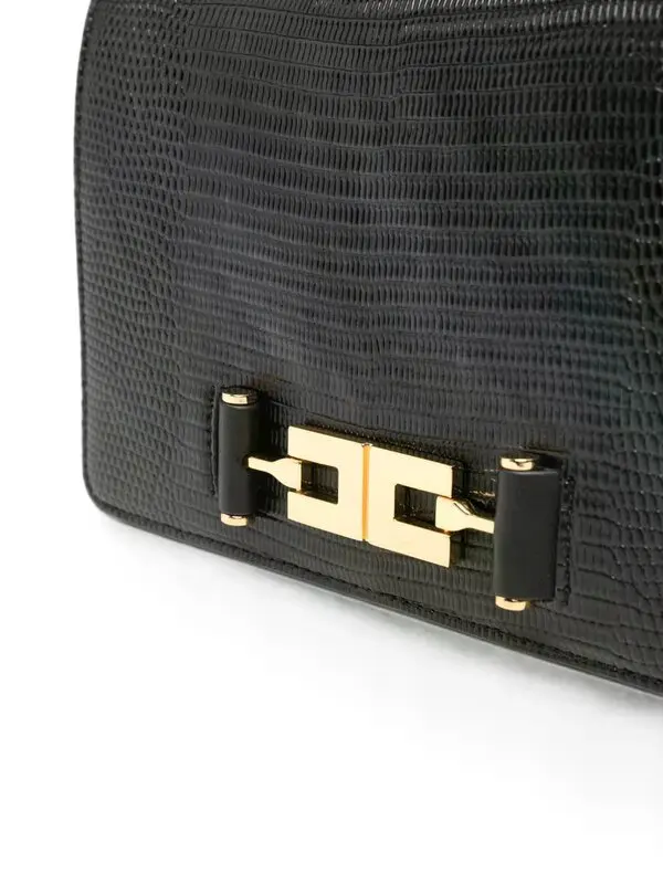 Elisabetta Franchi Lizard-effect Chain-strap Cross Body Bag