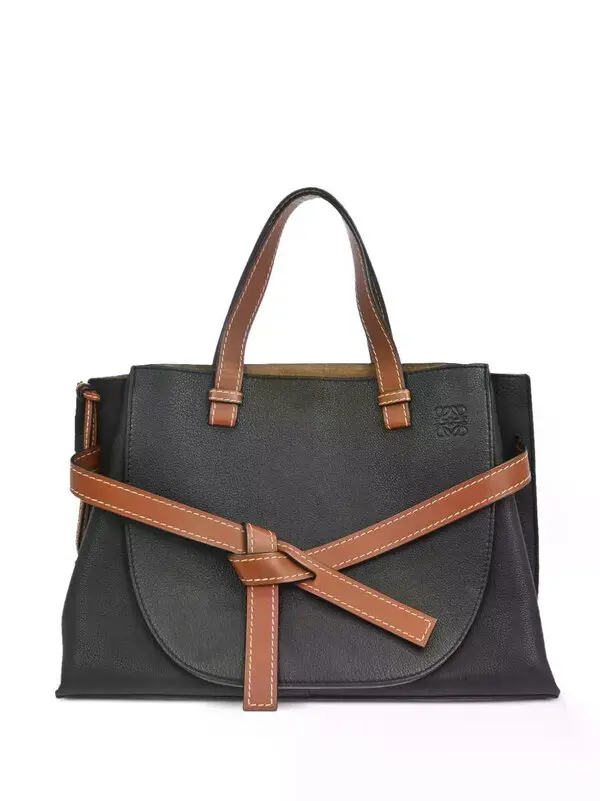 Loewe Gate Leather Tote Bag - Black