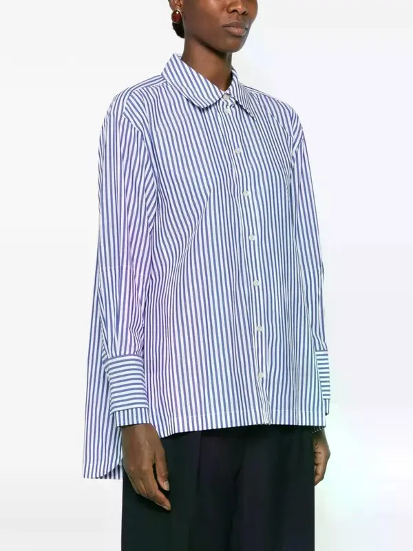 JOSEPH Theia Vertical-stripe Long-sleeve Shirt