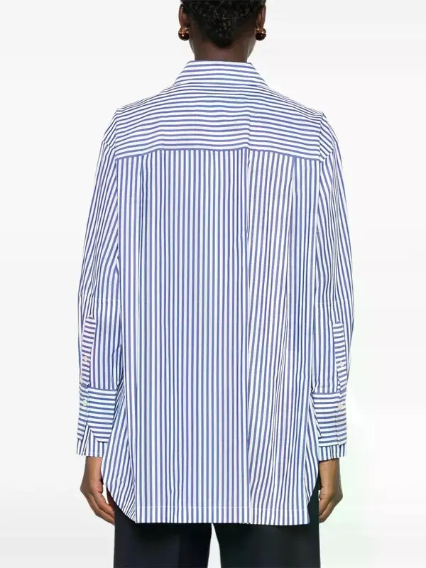JOSEPH Theia Vertical-stripe Long-sleeve Shirt