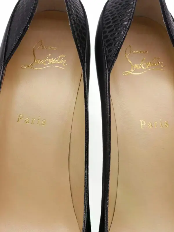 CHRISTIAN LOUBOUTIN Leather Snake-effect Panel Pointed Toe Stiletto Pumps