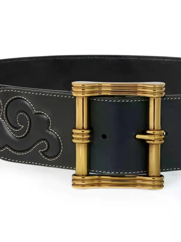 Etro Leather Belt With Embossed Motif
