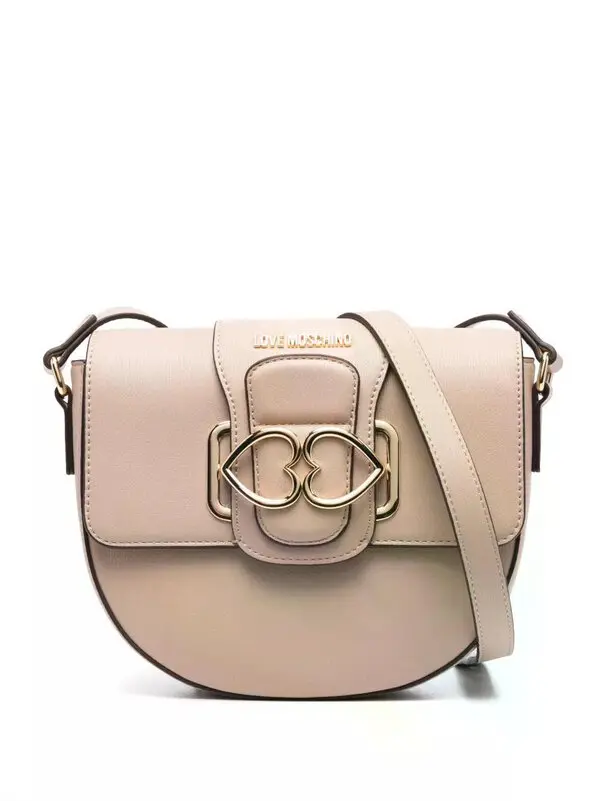 Moschino Heart-buckle Crossbody Bag - Neutrals