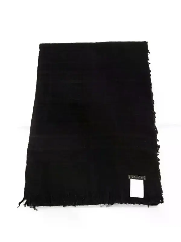 Faliero Sarti Checked Frayed-edge Scarf