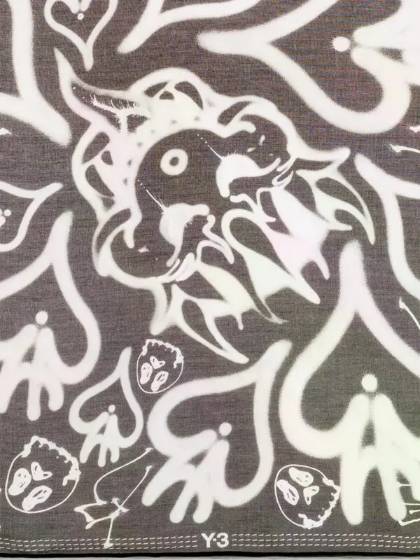 Y3 Graphic-print Scarf