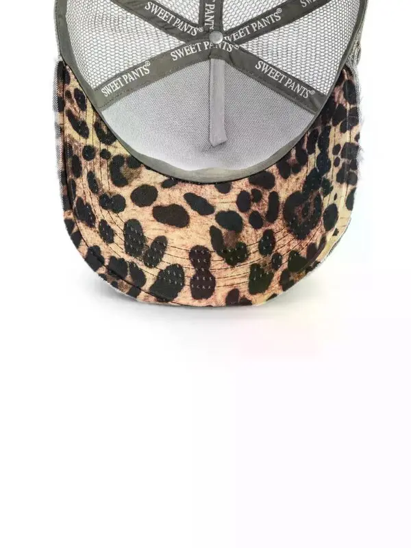 SWEET PANTS Leopard-print Mesh-panel Cap