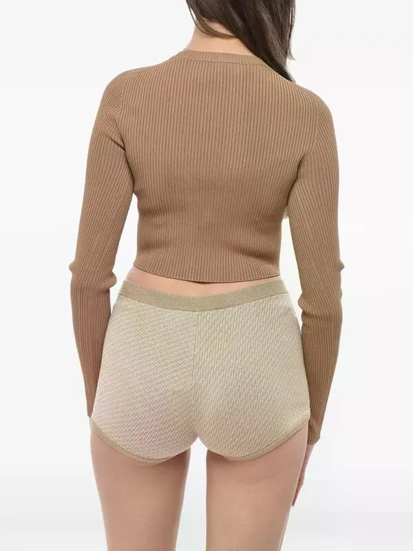 Max Mara Ribbed Fabric Crop Top