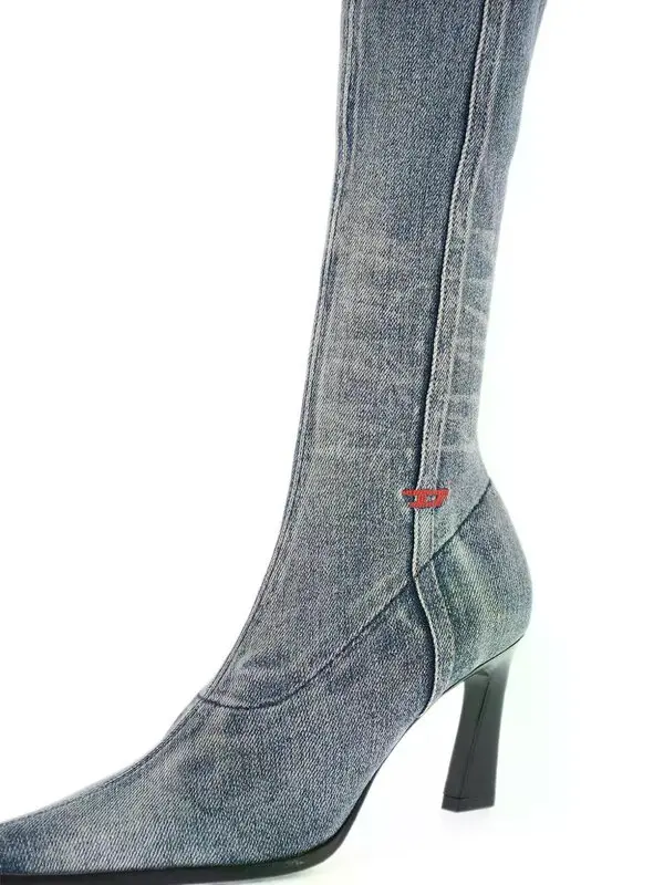 DIESEL® D-allas Pointed-toe High Stiletto Boots