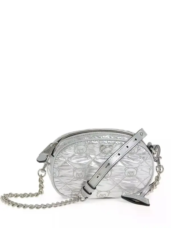 Moschino Teddy Embroidered Quilted Clutch Bag