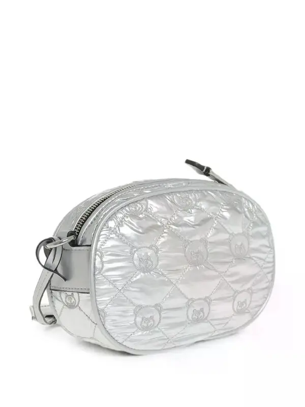 Moschino Teddy Embroidered Quilted Clutch Bag