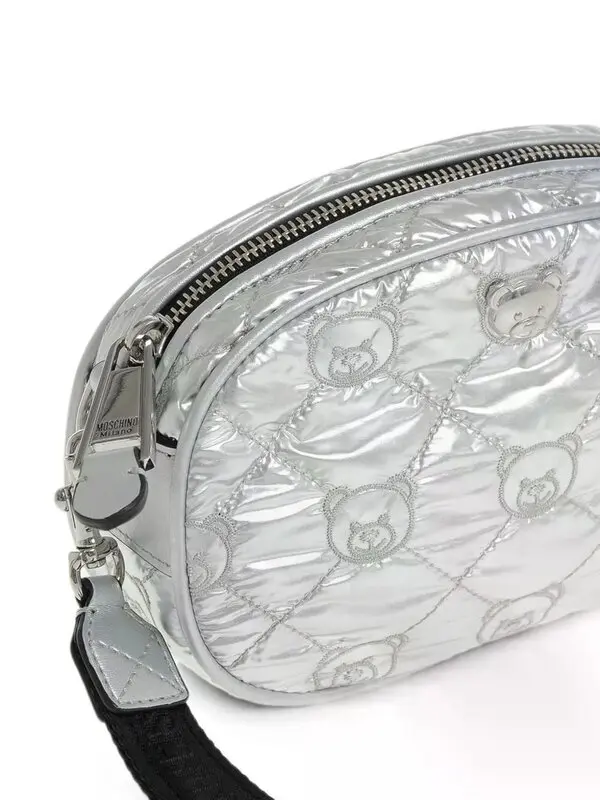 Moschino Teddy Embroidered Quilted Clutch Bag