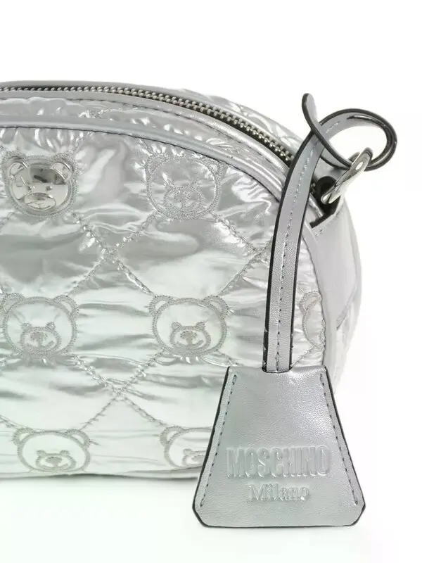 Moschino Teddy Embroidered Quilted Clutch Bag