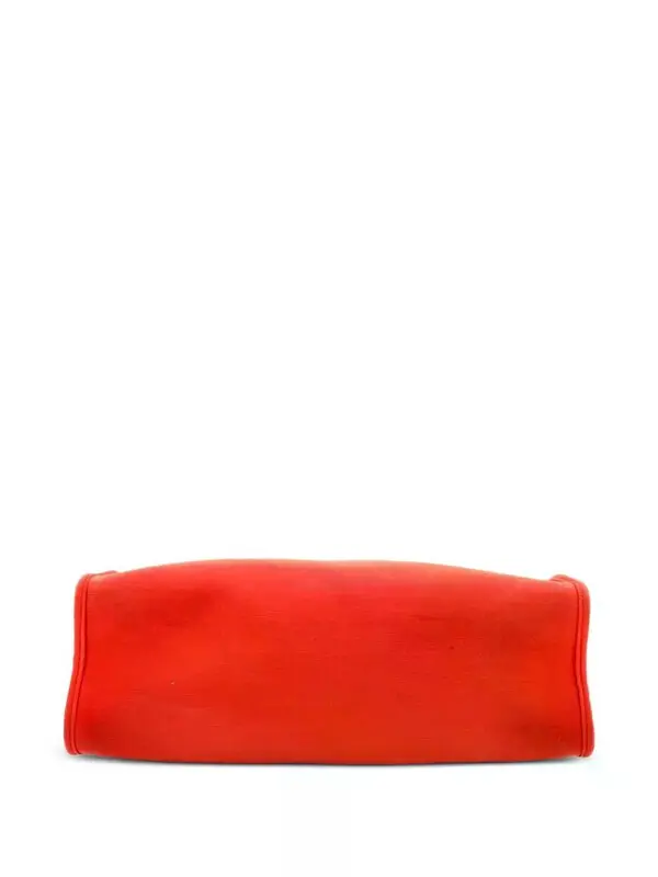 Hermès Herbag Zip Leather And Toile 31 Shoulder Bag - Orange