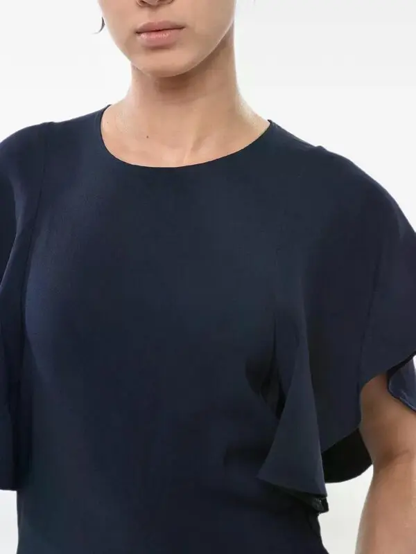 Stella McCartney Mini Sheath Dress With Ruffle Sleeves