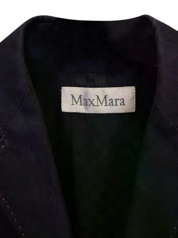 Max Mara Contrast Stitch Denim Blazer