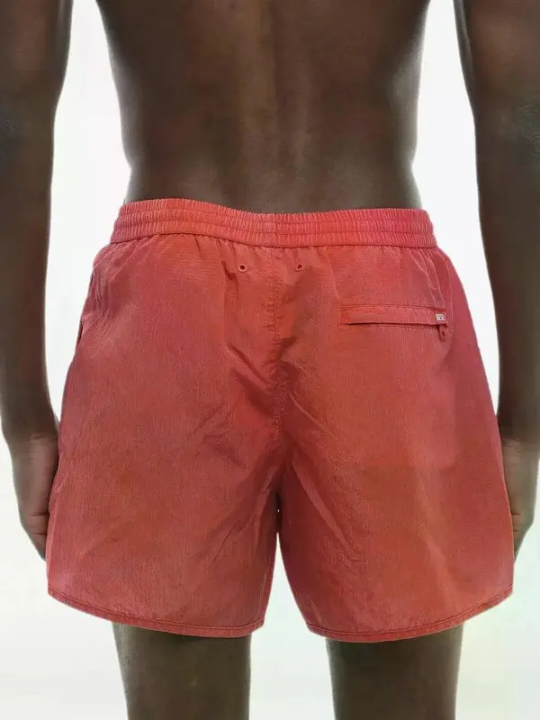 DIESEL® Drawstring-waist Logo-patch Swim Trunks